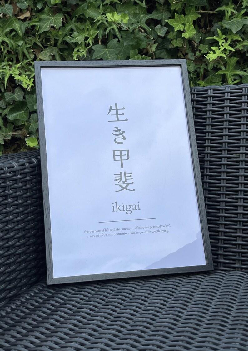Ikigai Wallart With Frame - Japanese Meaning | Purpose of Life Poster ...