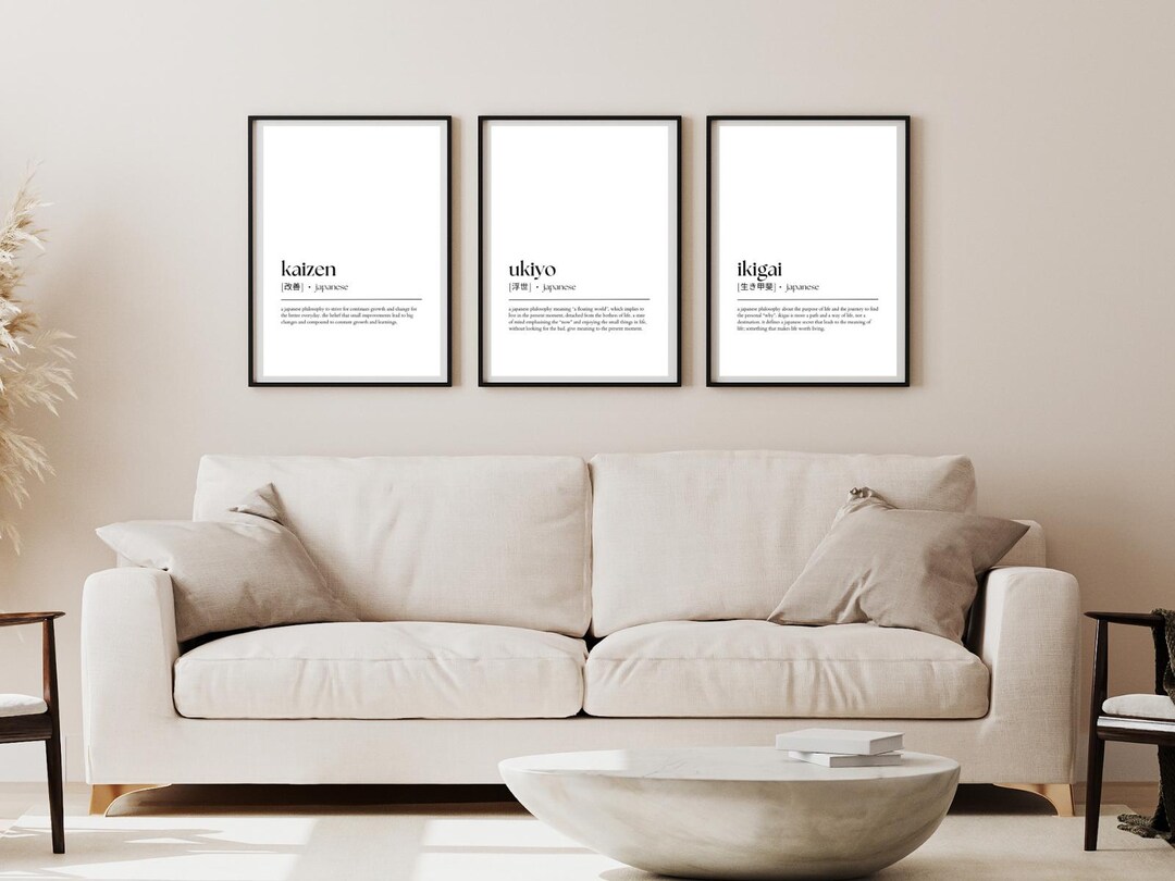 3 Kanjis Ikigai, Kaizen, Ukiyo Japanese With Meaning - Motivational ...