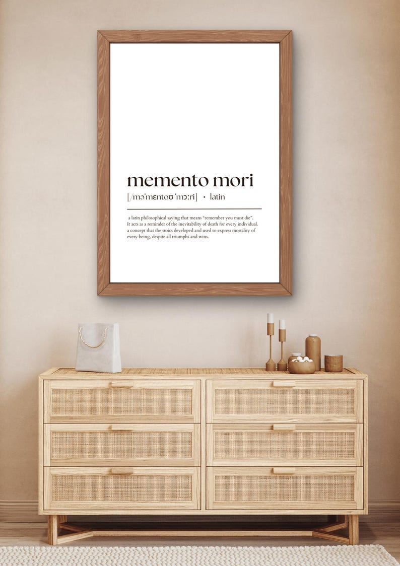 Memento Mori Poster - Stoic Quote | Mindset Wallart | Stoic Philosophy ...