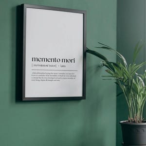 Memento Mori Poster - Stoic Quote | Mindset Wallart | Stoic Philosophy ...