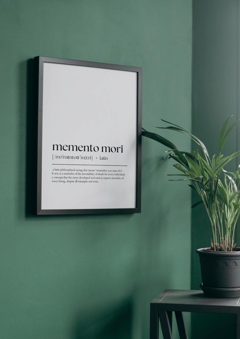 Memento Mori Poster - Stoic Quote | Mindset Wallart | Stoic Philosophy ...