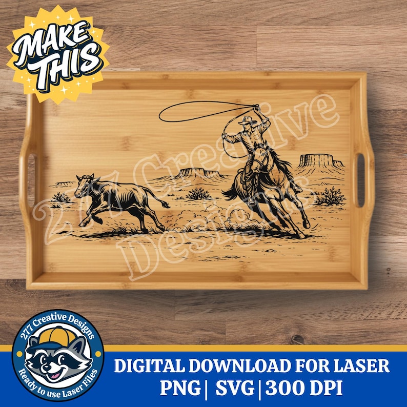 Western Cowboy Lasso Laser Cut File SVG PNG File for Lasers Sublimation ...