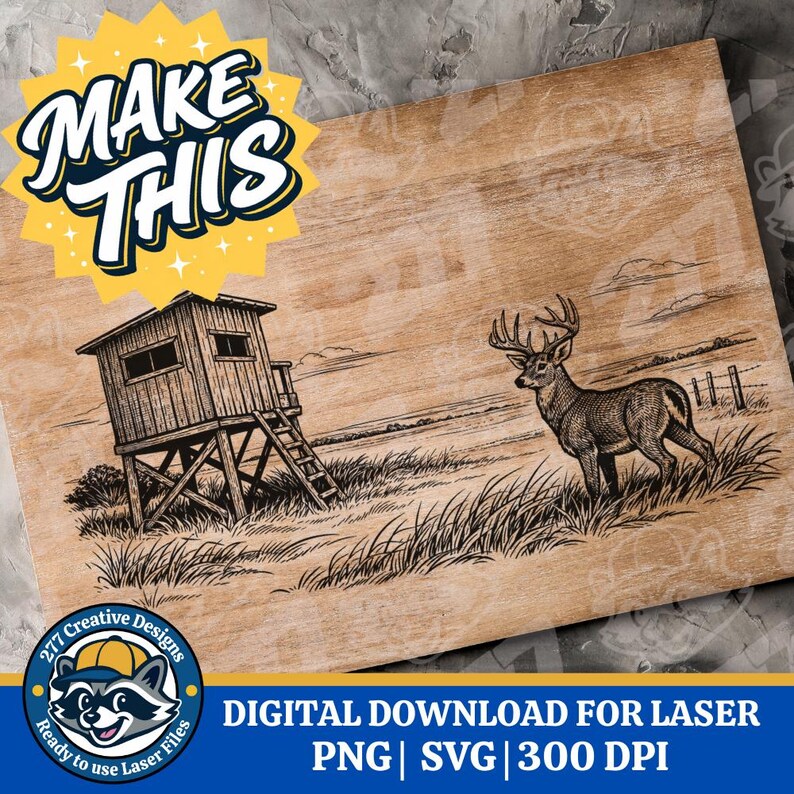 Deer Blind Themed Diy Laser Engraving Design DIY Laser PNG SVG Cut File ...
