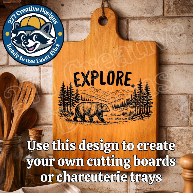 Explore Bear in a Forest Laser Engraving Design Cut File SVG PNG ...