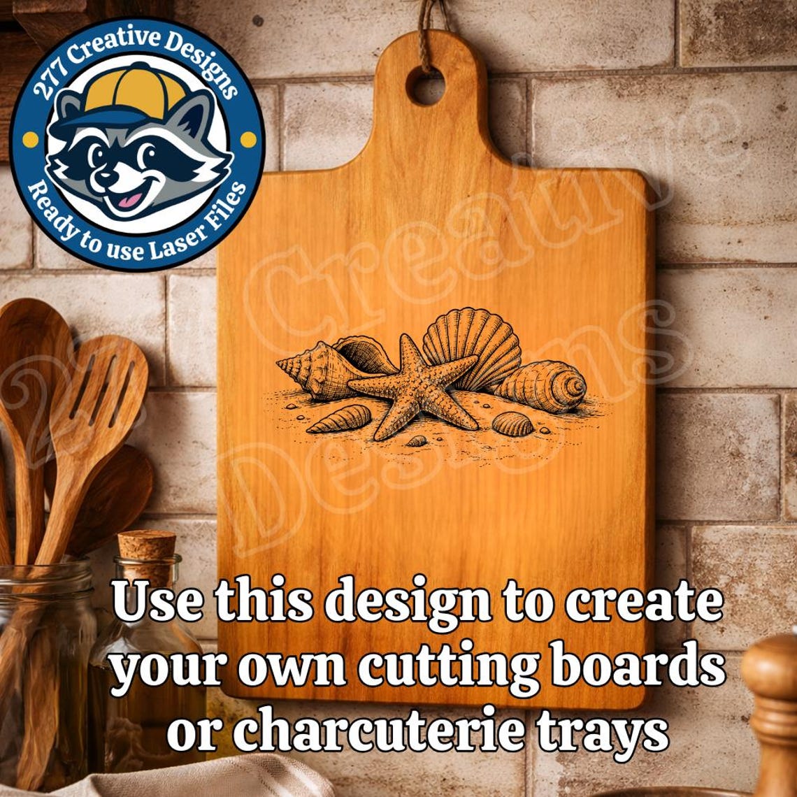 Seashells and Starfish Themed Diy Laser Engraving Design DIY Laser PNG ...