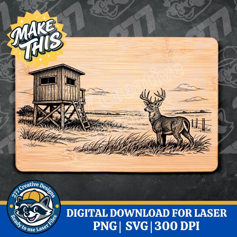 Deer Blind Themed Diy Laser Engraving Design DIY Laser PNG SVG Cut File ...