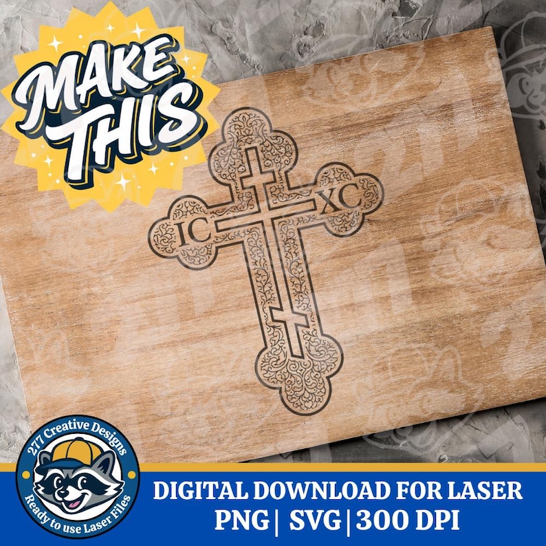 Orthodox Cross SVG PNG for Laser Engraving Sublimation and More ...