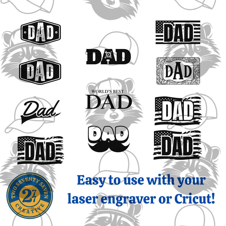 Dad Leather Hat Patch Laser Cut Files: Father's Day SVG PNG (digital ...
