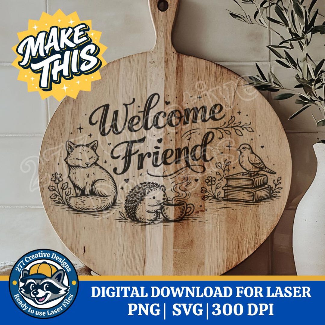 Cottage Core Welcome SVG PNG File for Laser Engraving Design ...