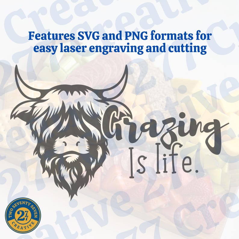 Highland Cow SVG Charcuterie Board PNG File for Laser Engraving ...