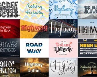 Highway Font Handwritten Font, Cricut Fonts, Cute Font, Procreate Fonts ...