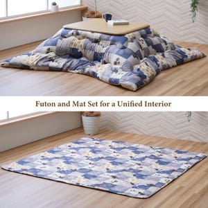 Kotatsu Futon & Mat Set Fluffy Premium Cotton Blanket Table Square ...
