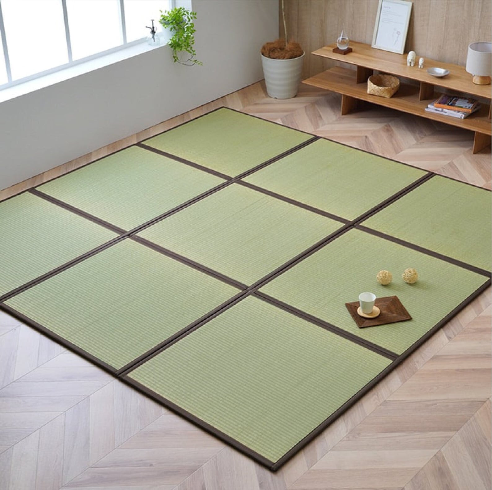 Unit Tatami Mat Japanese Rush Grass, Fluffy Area Rug Goza Igusa ...