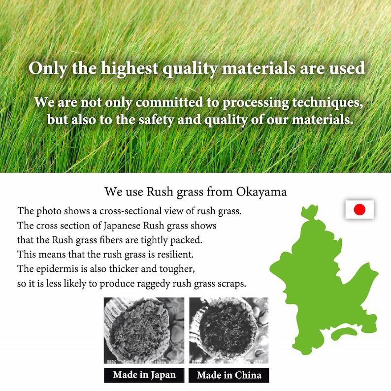 Tatami Mat 100% Japanese Rush Grass, Area Rug Goza Igusa, Traditional ...
