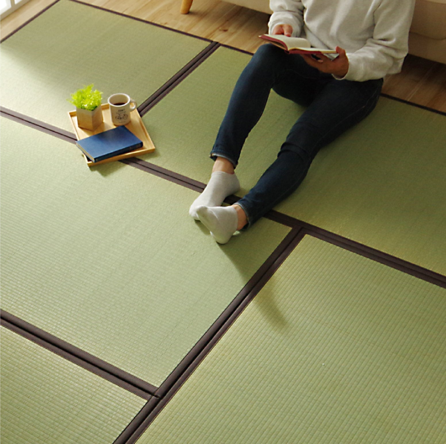 Unit Tatami Mat Japanese Rush Grass, Fluffy Area Rug Goza Igusa ...