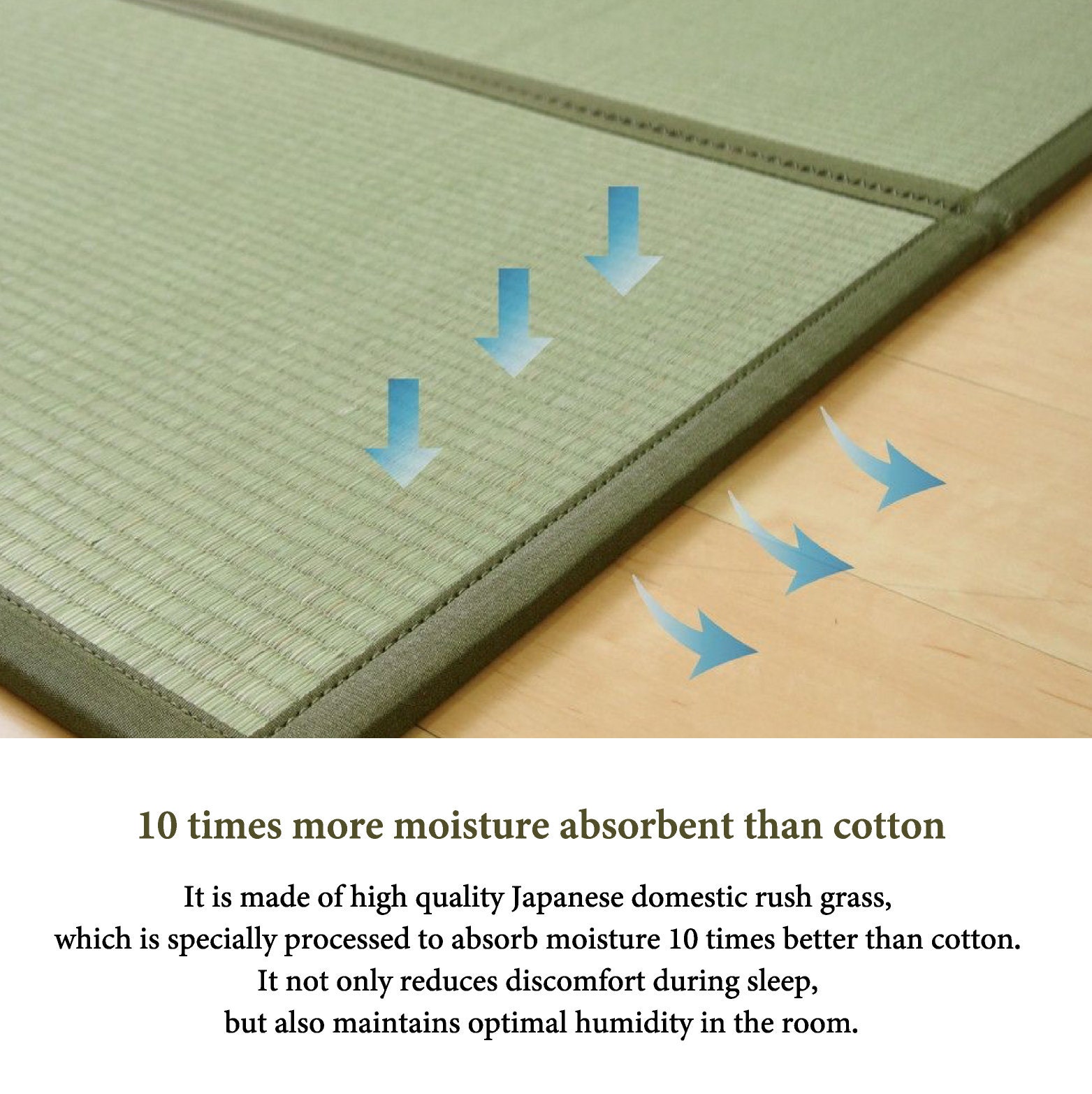 Tatami Mat 100% Japanese Rush Grass, 140200cm Foldable Nap Mat Green ...