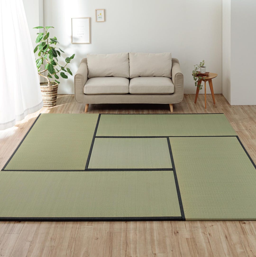 Unit Tatami Mat Japanese Rush Grass, Fluffy Area Rug Goza Igusa ...