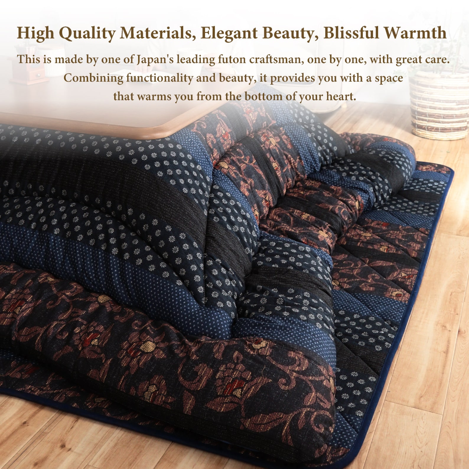 Kotatsu Futon Comforter Premium Cotton Flannel Fluffy Table Square ...
