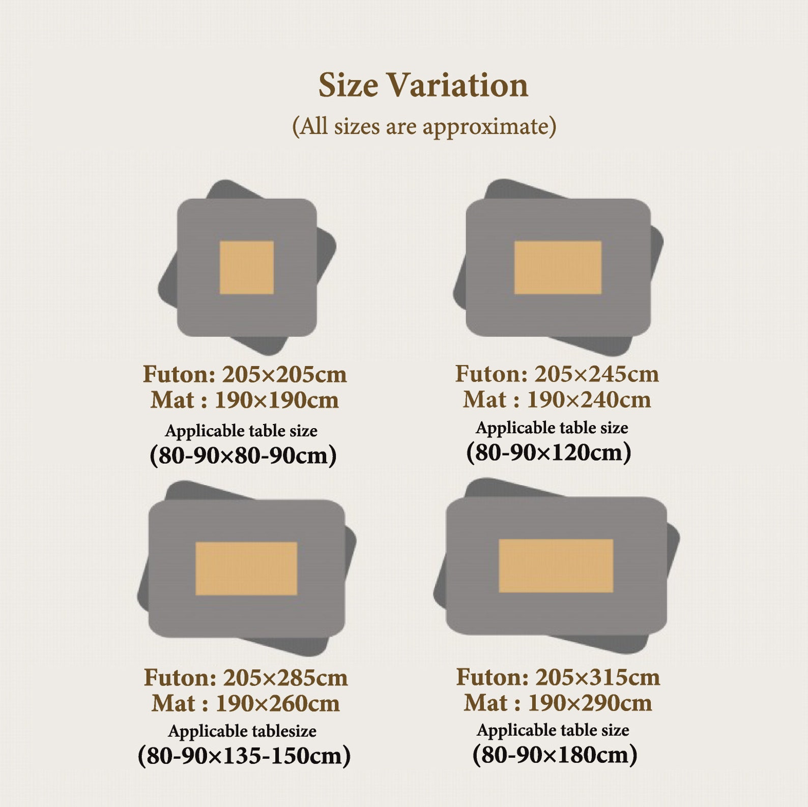 Kotatsu Futon & Mat Set Fluffy Premium Cotton Blanket Table Square ...