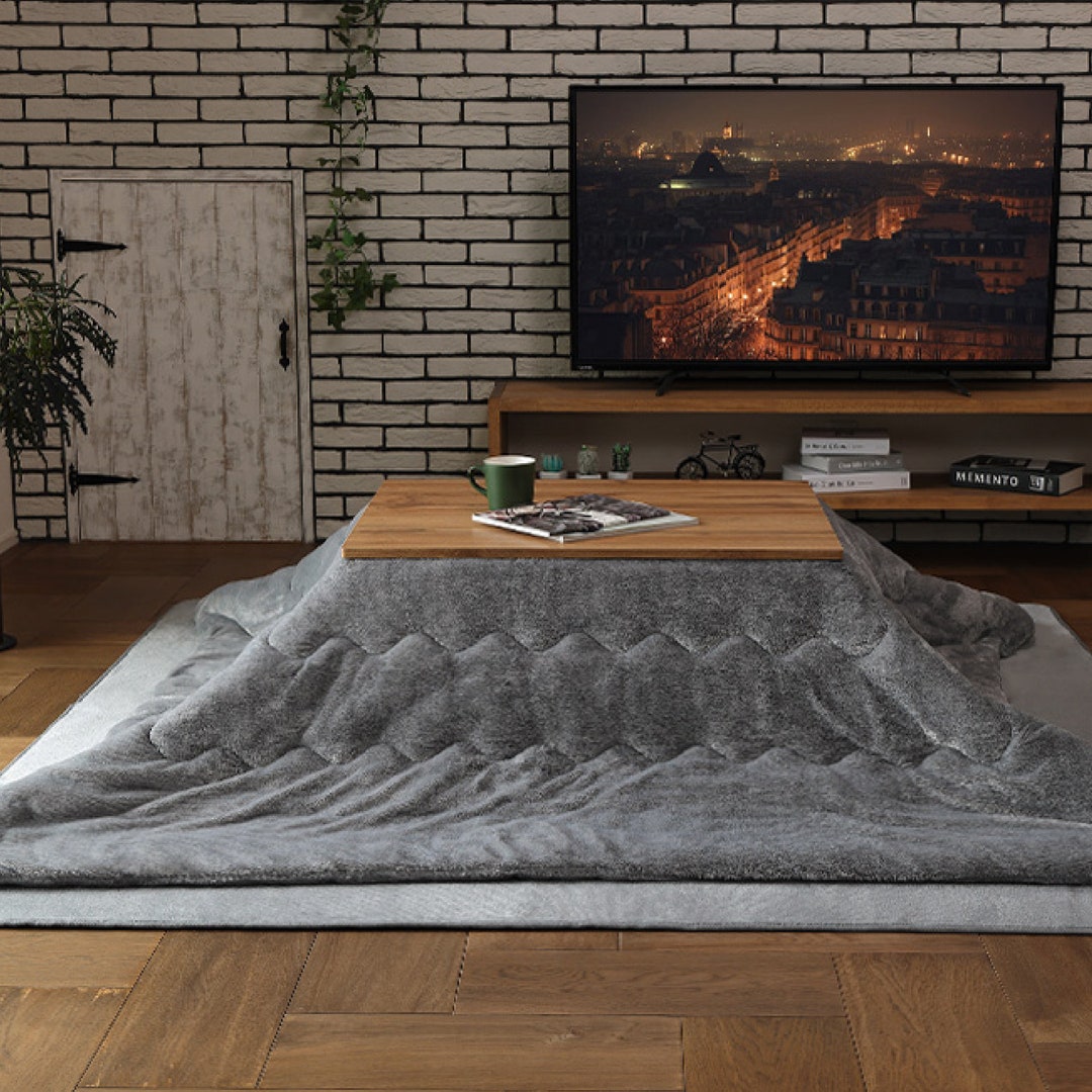 Kotatsu Futon Comforter Flannel Fluffy Washable Simple Blanket Table ...