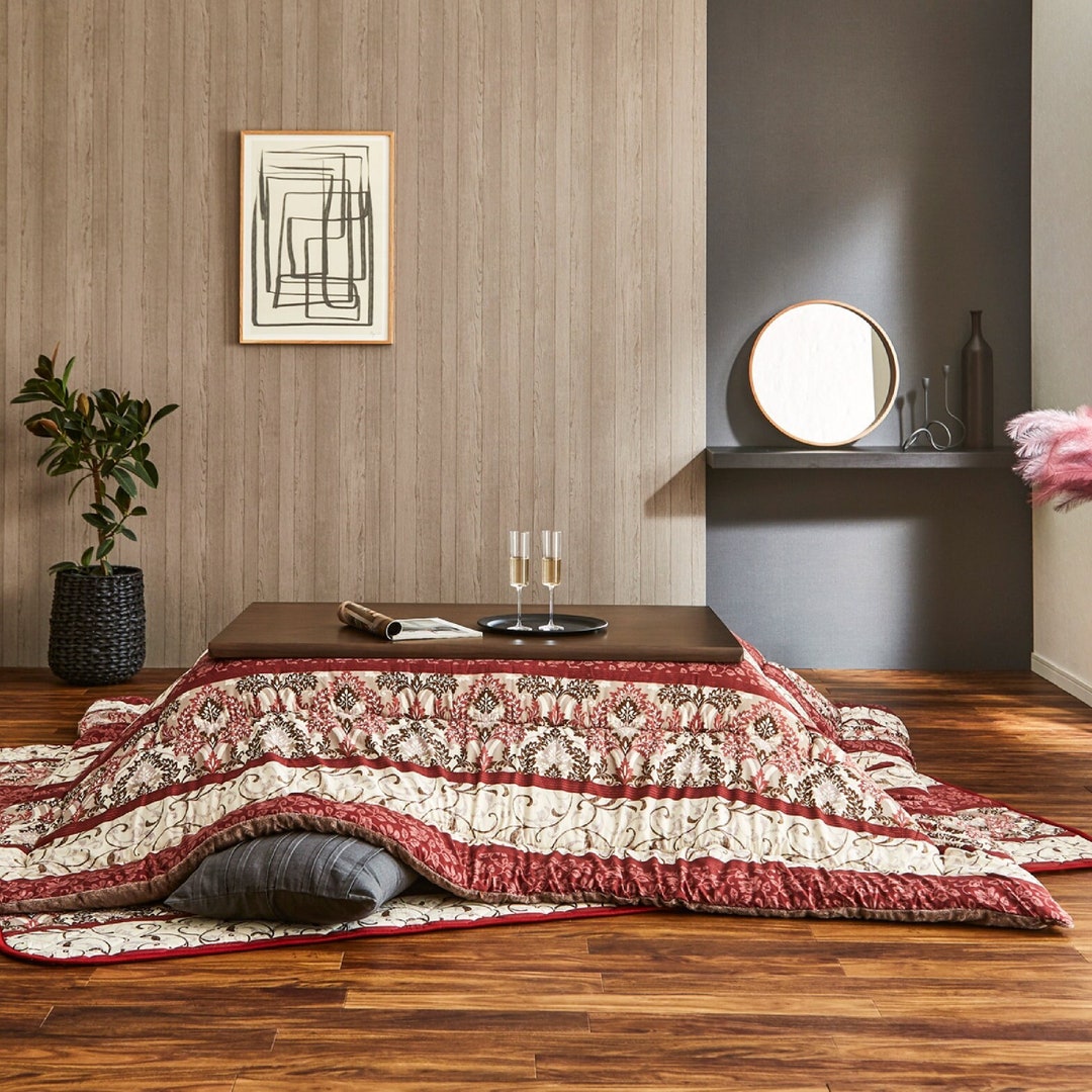 Kotatsu Futon & Mat Set Fluffy Premium Cotton Flannel Blanket Table ...