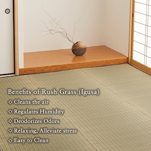 Tatami Mat, 100% Japanese Rush Grass, Area Rug, Goza Igusa, Traditional, Zen Yoga Natural ...