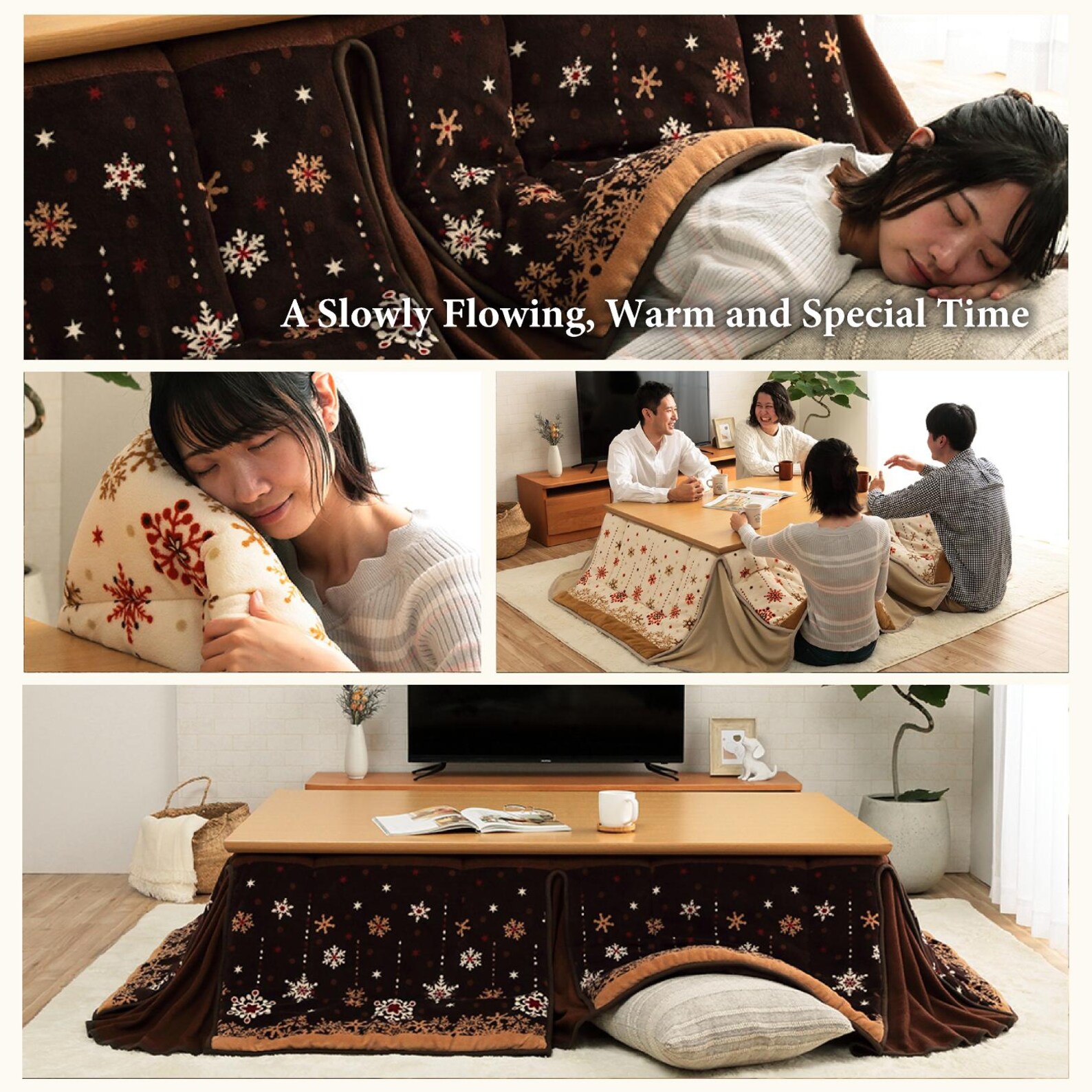 Kotatsu Futon Comforter Compact Space Table Square Rectangle ...