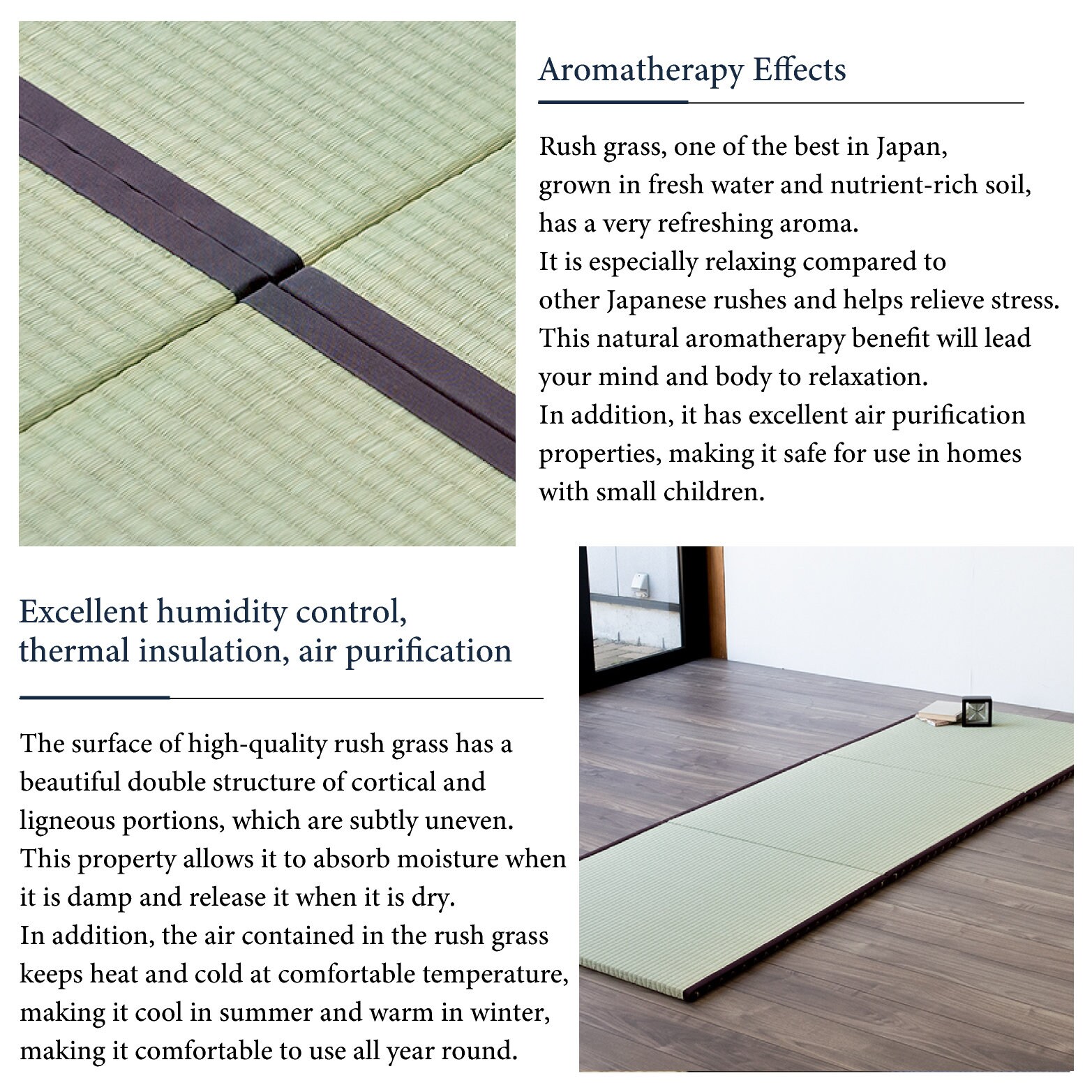 Tatami Mat 100% Japanese Rush Grass, Area Rug Goza Igusa, Traditional ...