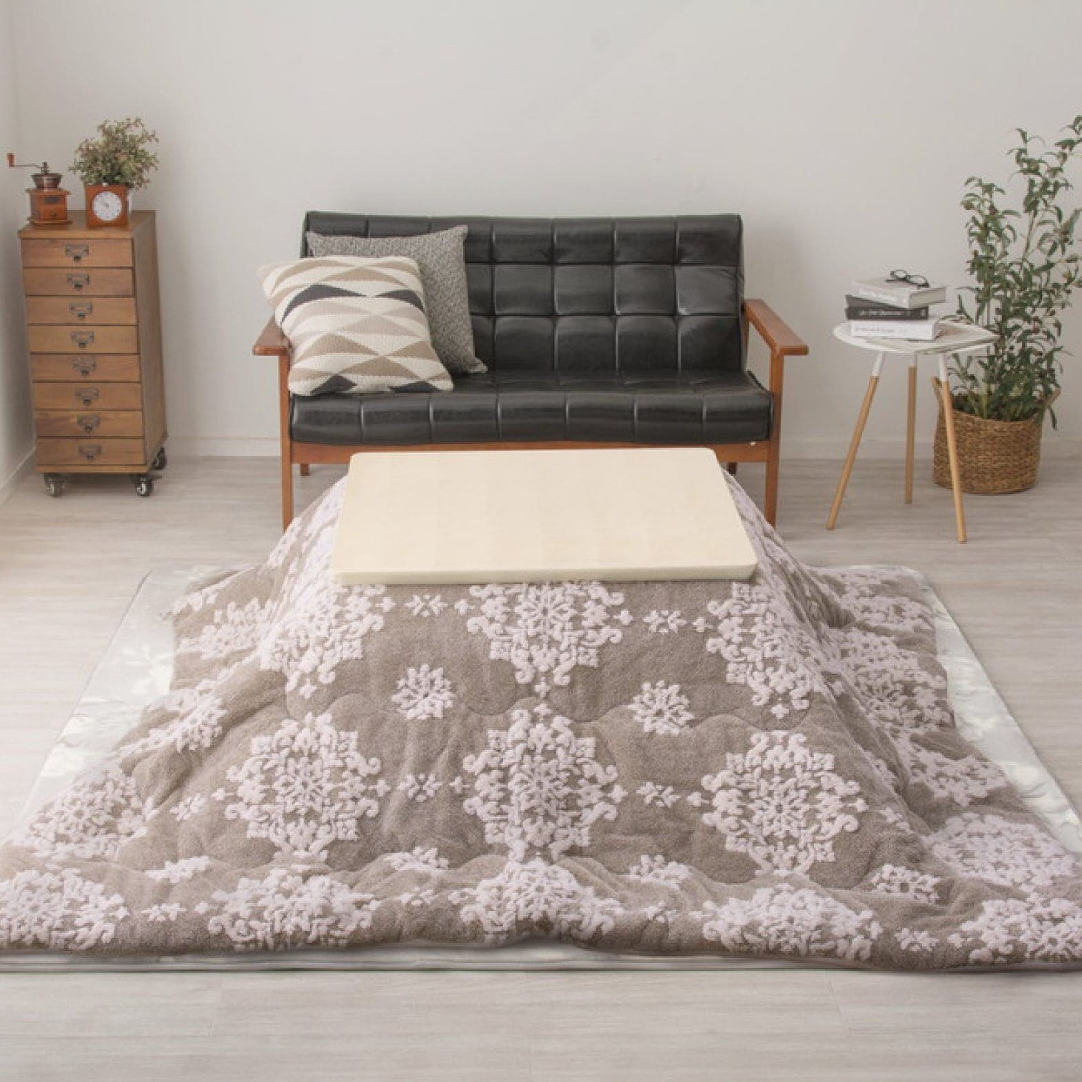Kotatsu Futon Flannel Fluffy Blanket Table Square Rectangle Traditional ...