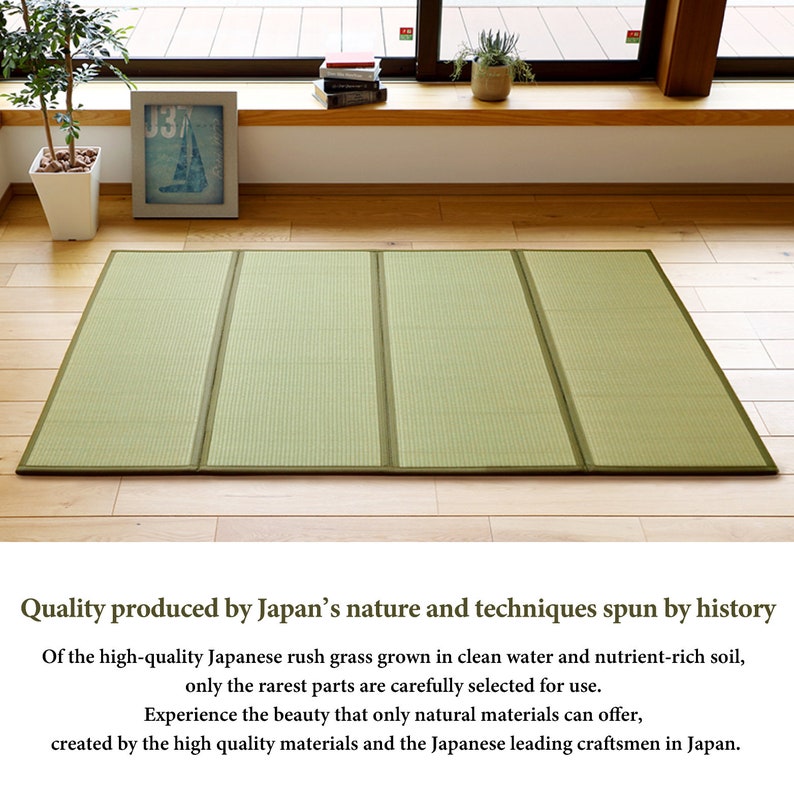 Tatami Mat 100% Japanese Rush Grass, 140200cm Foldable Nap Mat Green Traditional, Sleeping Mat ...
