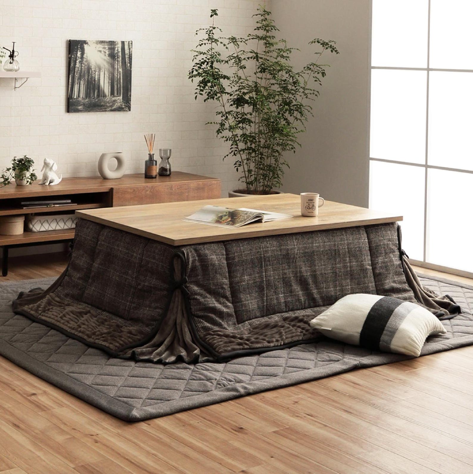 Kotatsu Futon Comforter Compact Space Table Square Rectangle ...