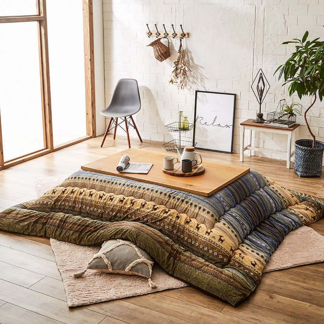 Kotatsu Futon Fluffy Premium Cotton Blanket Table Square Rectangle ...