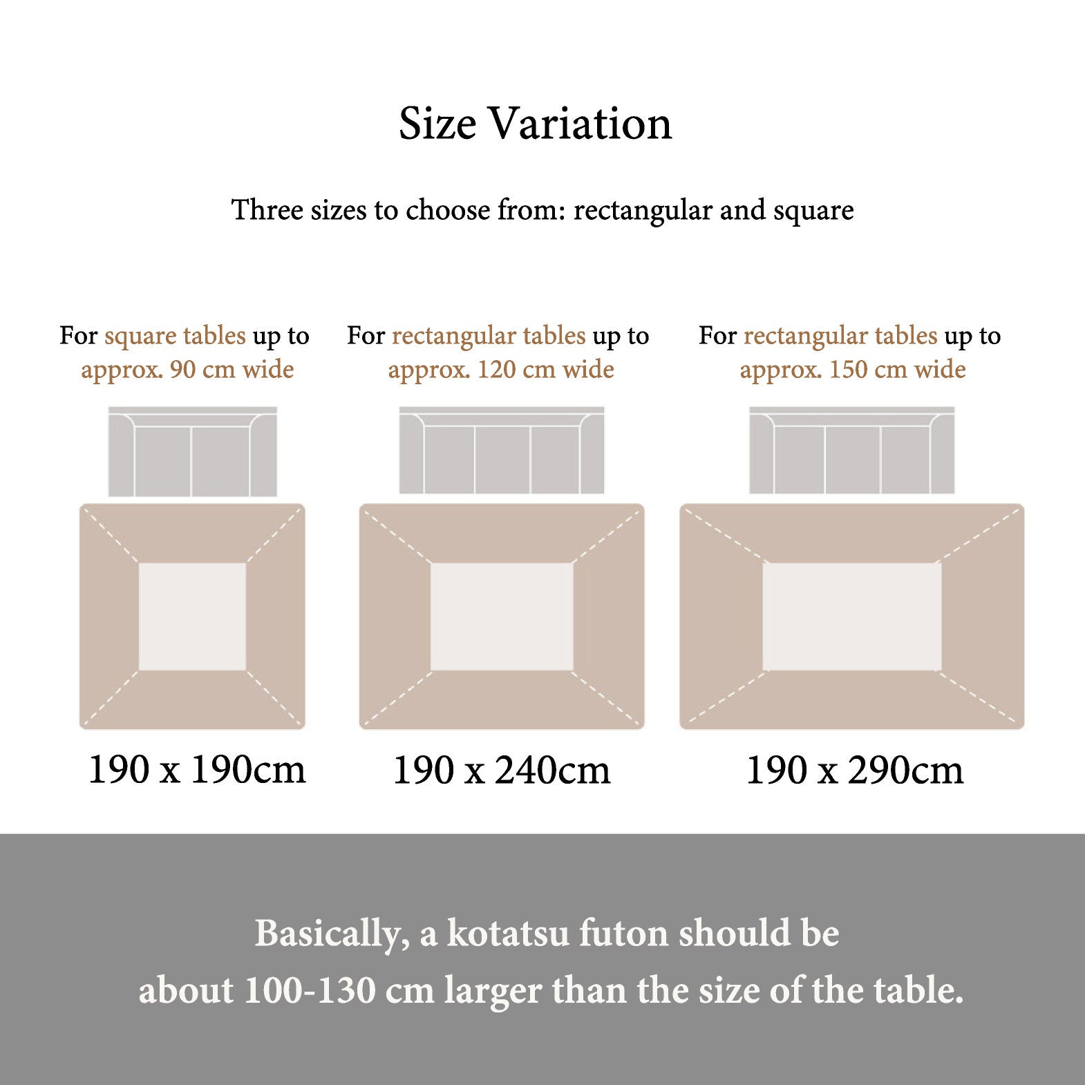 Kotatsu Futon Flannel Fluffy Blanket Table Square Rectangle Traditional ...