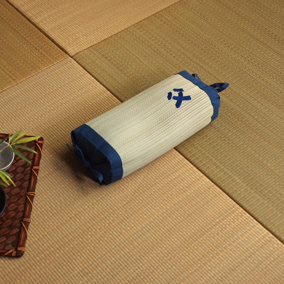 Tatami Pillow Japanese Rush Grass, Igusa, 30x15cm Blue Green ...