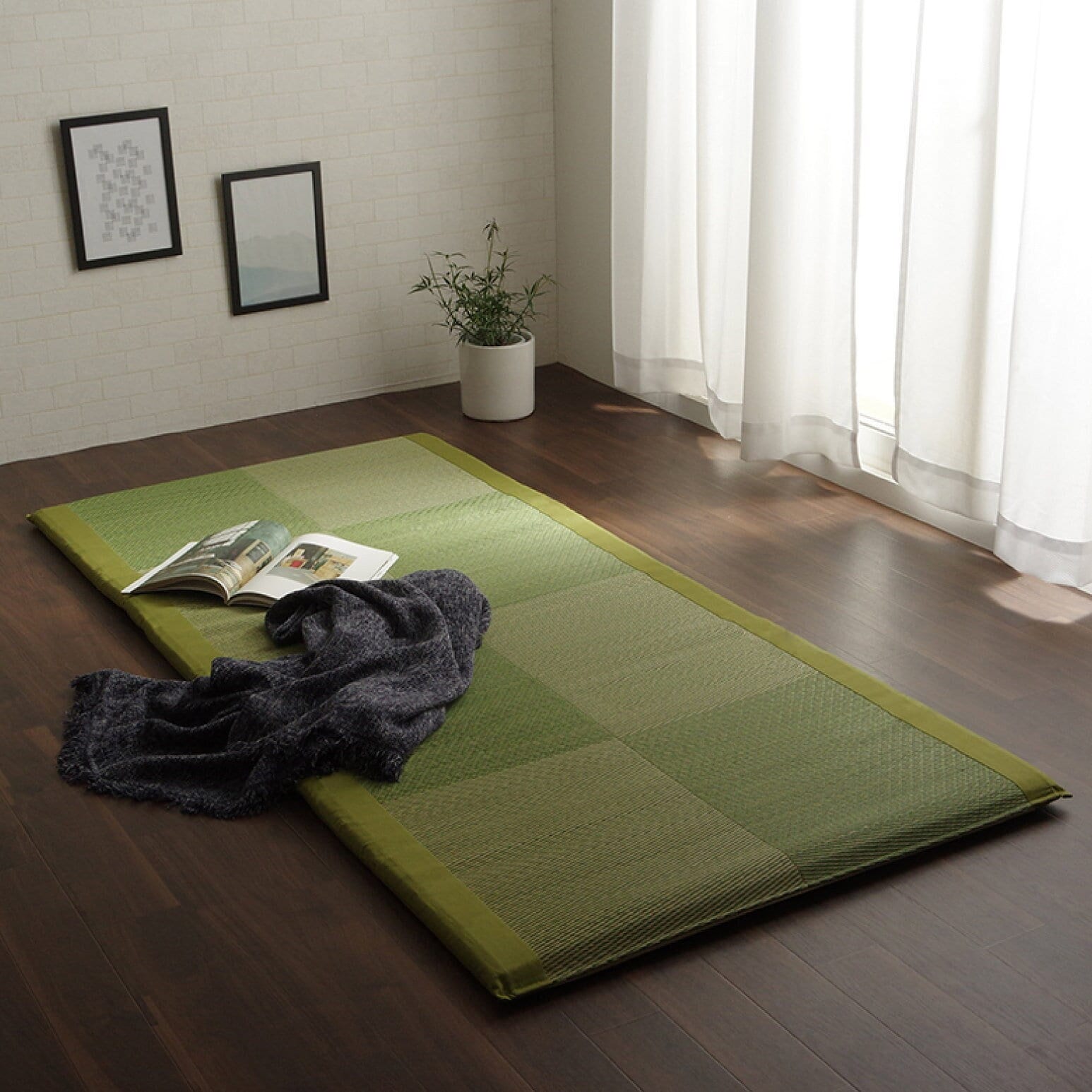 Tatami Nap Mat, 100% Japanese Rush Grass, 90200cm Fluffy Foldable ...
