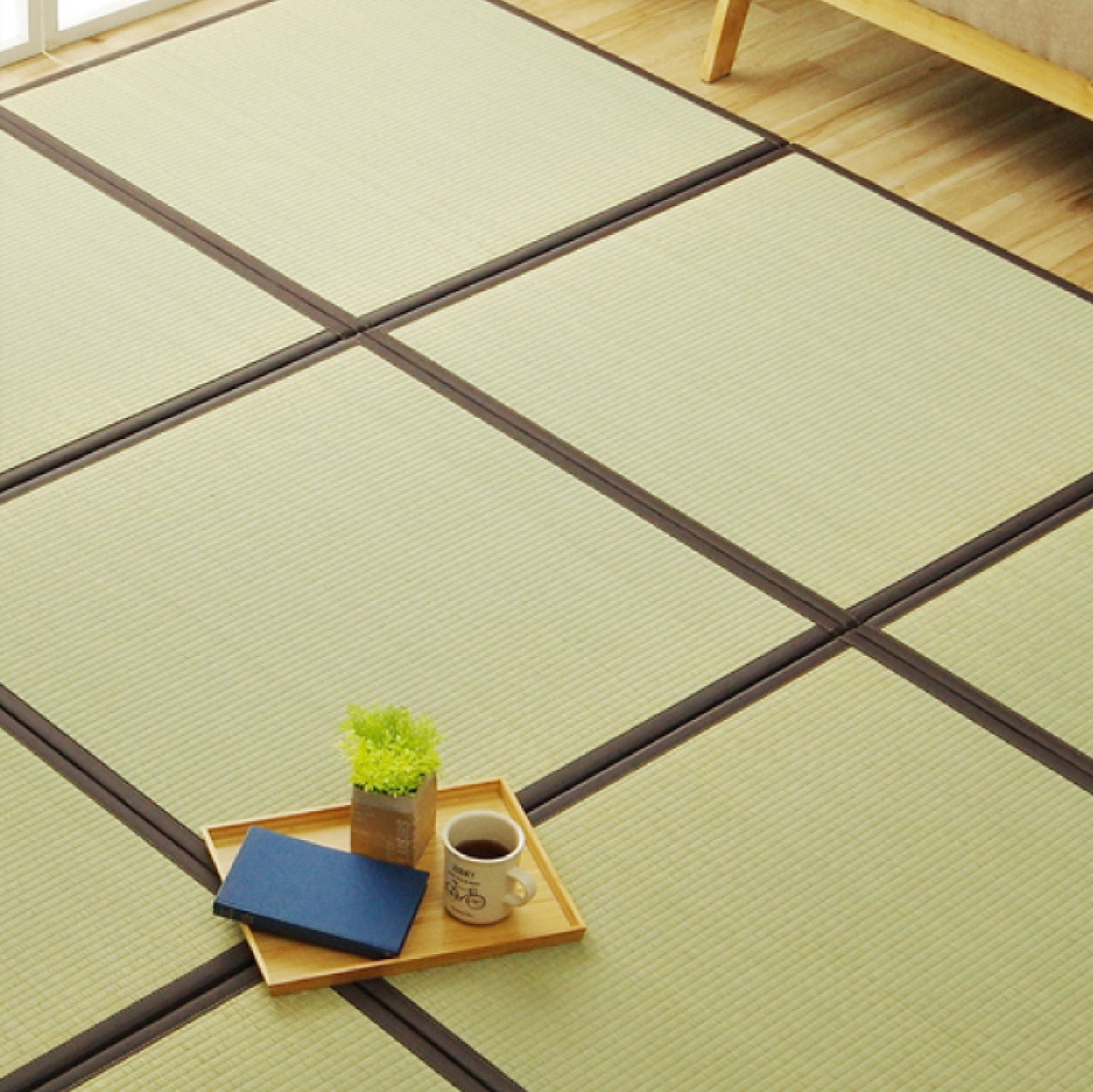 Unit Tatami Mat Japanese Rush Grass, Fluffy Area Rug Goza Igusa ...