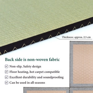 Tatami Mat 100% Japanese Rush Grass, Area Rug Goza Igusa, Traditional ...