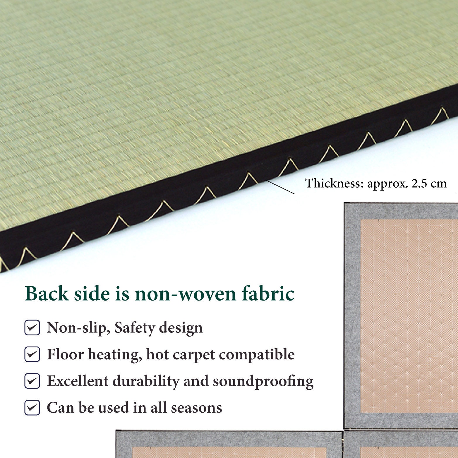 Tatami Mat 100% Japanese Rush Grass, Area Rug Goza Igusa, Traditional Sleeping Mat, Yoga Zen ...