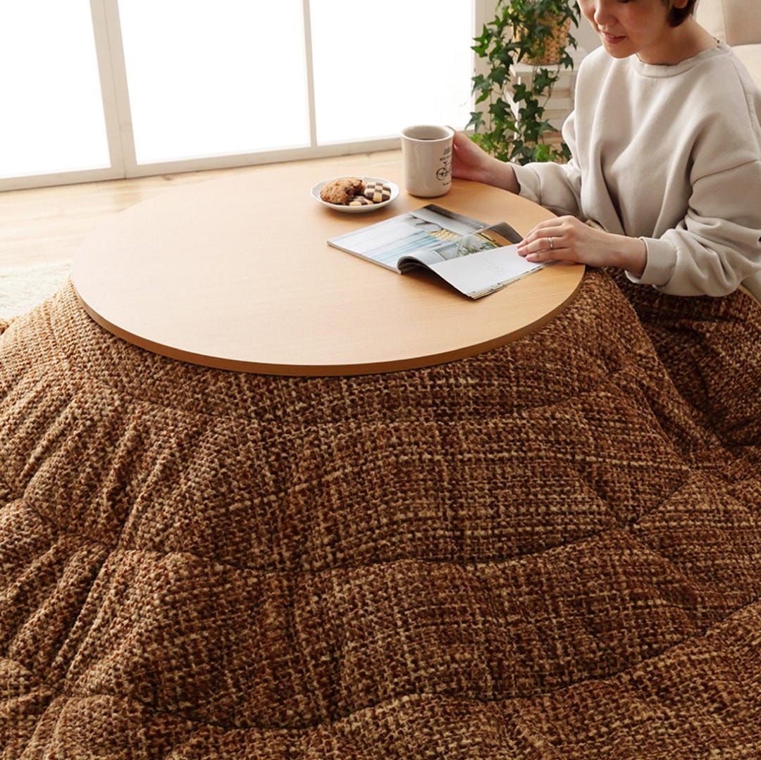 Kotatsu Futon Washable Japanese Comforter Fluffy Beige Cotton Flannel ...