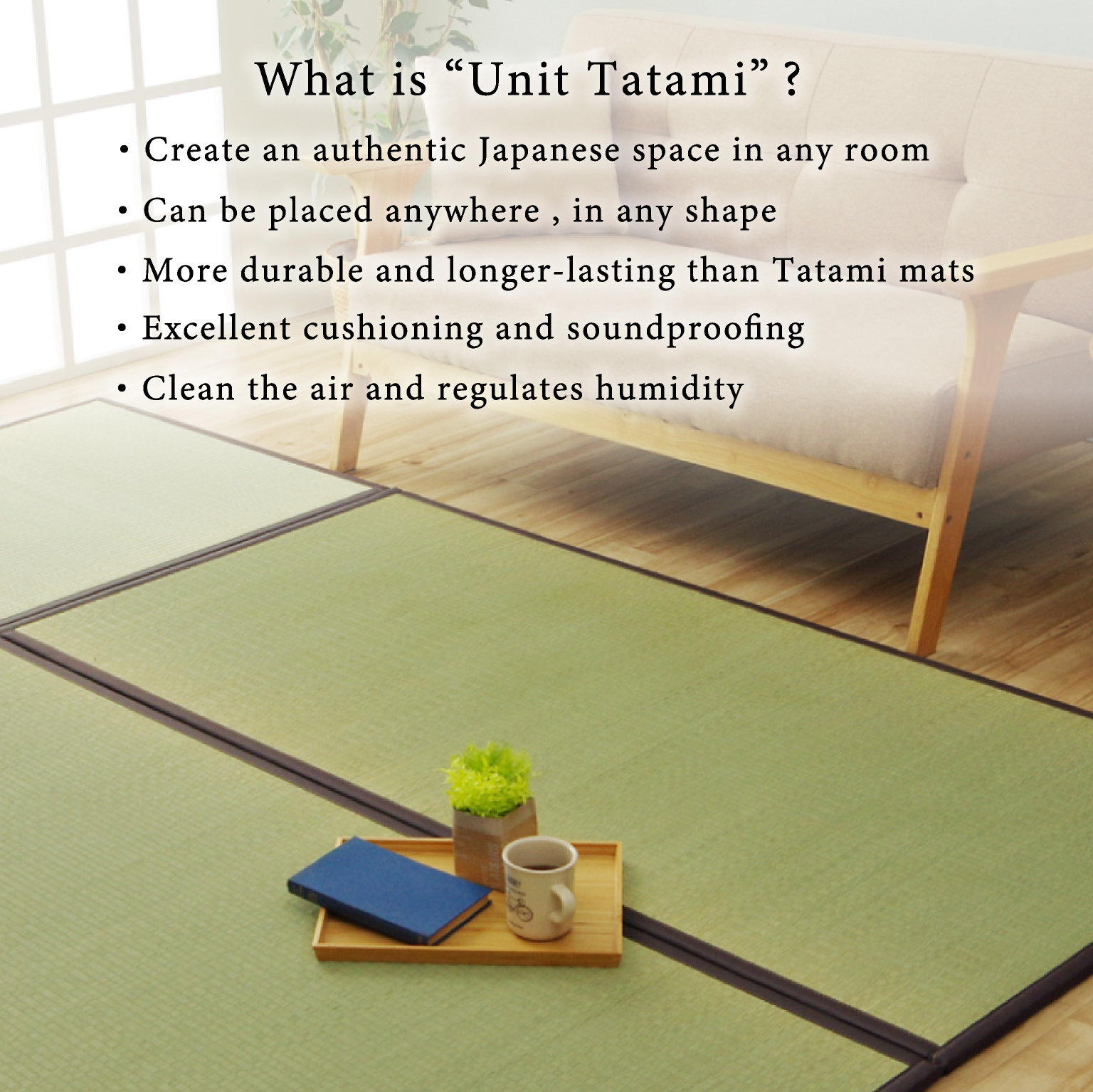 Unit Tatami Mat Japanese Rush Grass, Fluffy Area Rug Goza Igusa ...