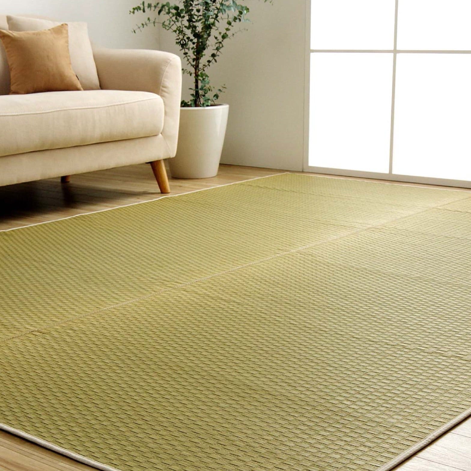 Tatami Mat Japanese Rush Grass, Reversible Non-slip Area Rug Goza Igusa ...
