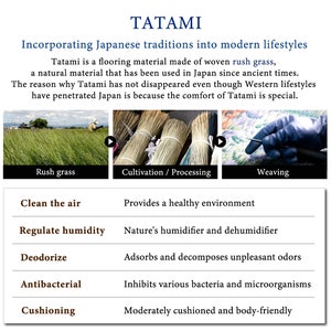 Tatami Mat 100% Japanese Rush Grass, Area Rug Goza Igusa, Traditional ...