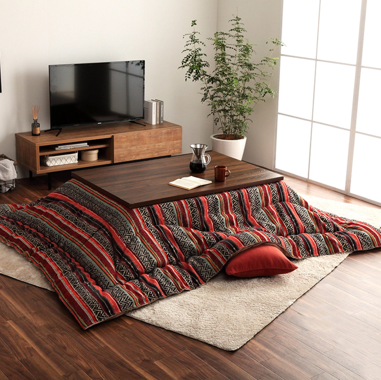 Kotatsu Futon Comforter Premium Flannel Fluffy Table Square Rectangle ...