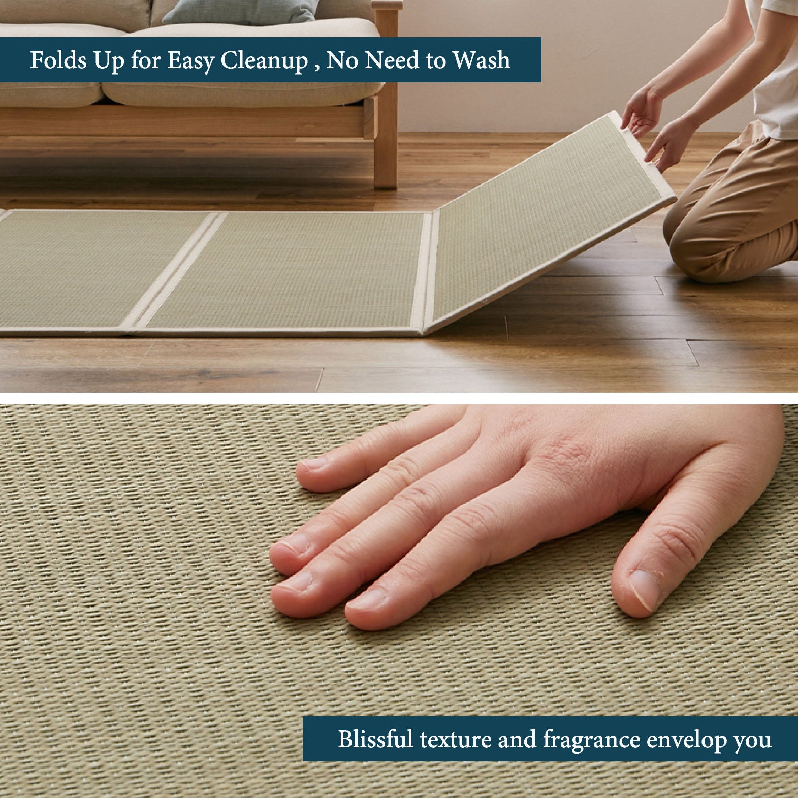 Tatami Mat 100% Japanese Rush Grass, 100200cm Foldable Nap Mat Beige ...