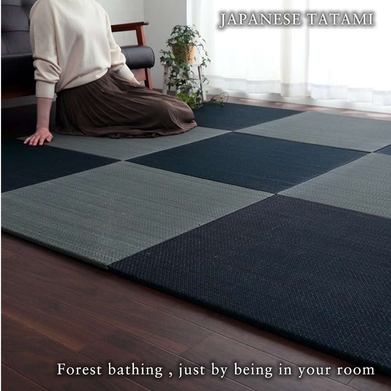 Unit Tatami Mat Japanese Rush Grass, Fluffy Area Rug Goza Igusa ...