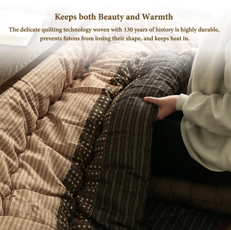 Kotatsu Futon & Mat Set Fluffy Premium Cotton Blanket Table Square ...