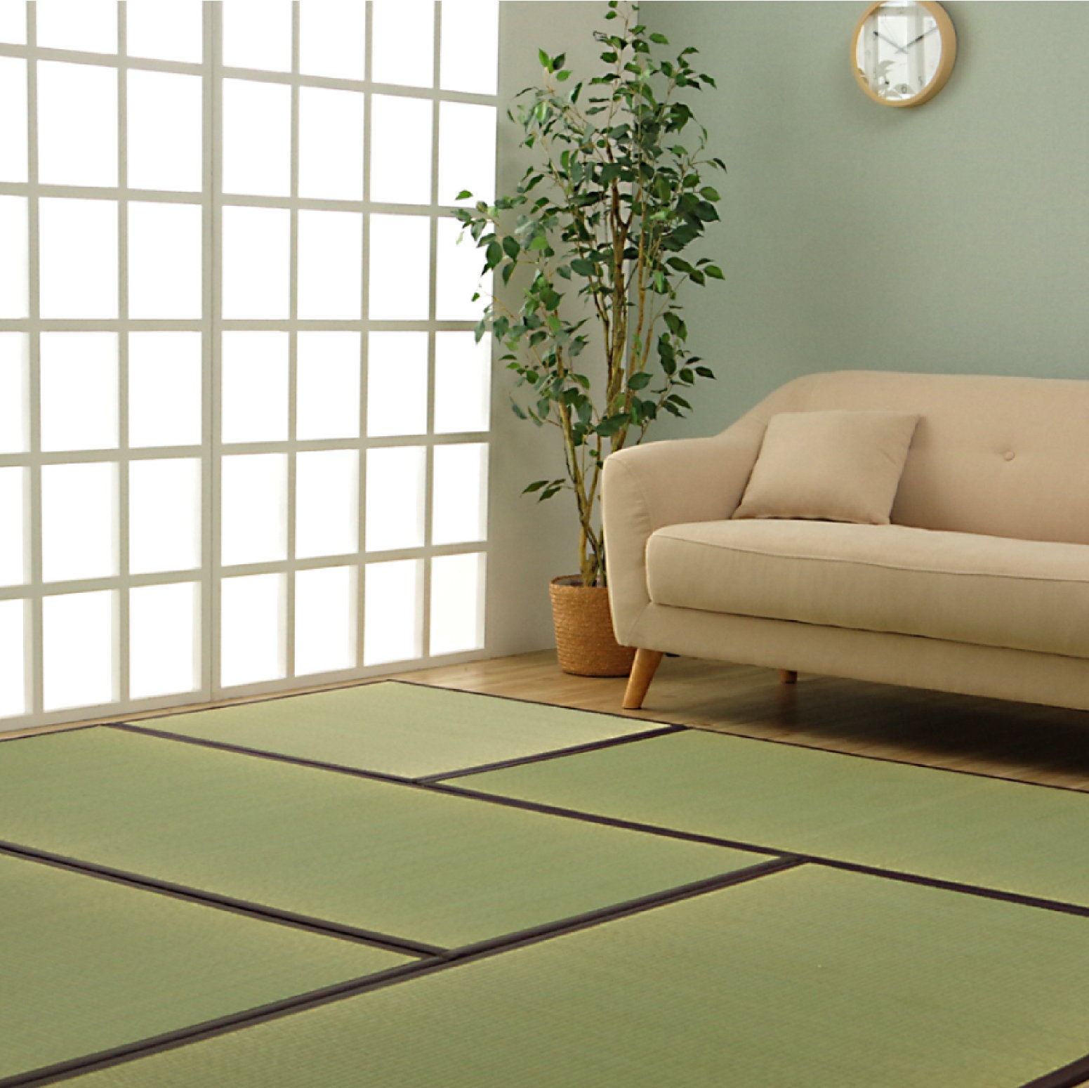 Unit Tatami Mat Japanese Rush Grass, Fluffy Area Rug Goza Igusa ...