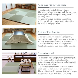 Tatami Mat 100% Japanese Rush Grass, Area Rug Goza Igusa, Traditional ...