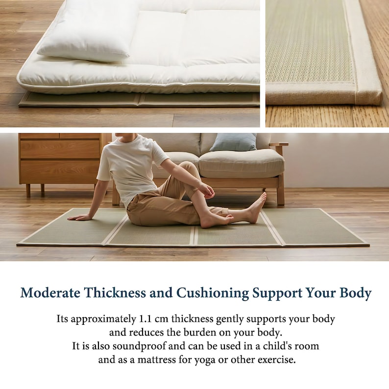 Tatami Mat 100% Japanese Rush Grass, 100200cm Foldable Nap Mat Beige ...
