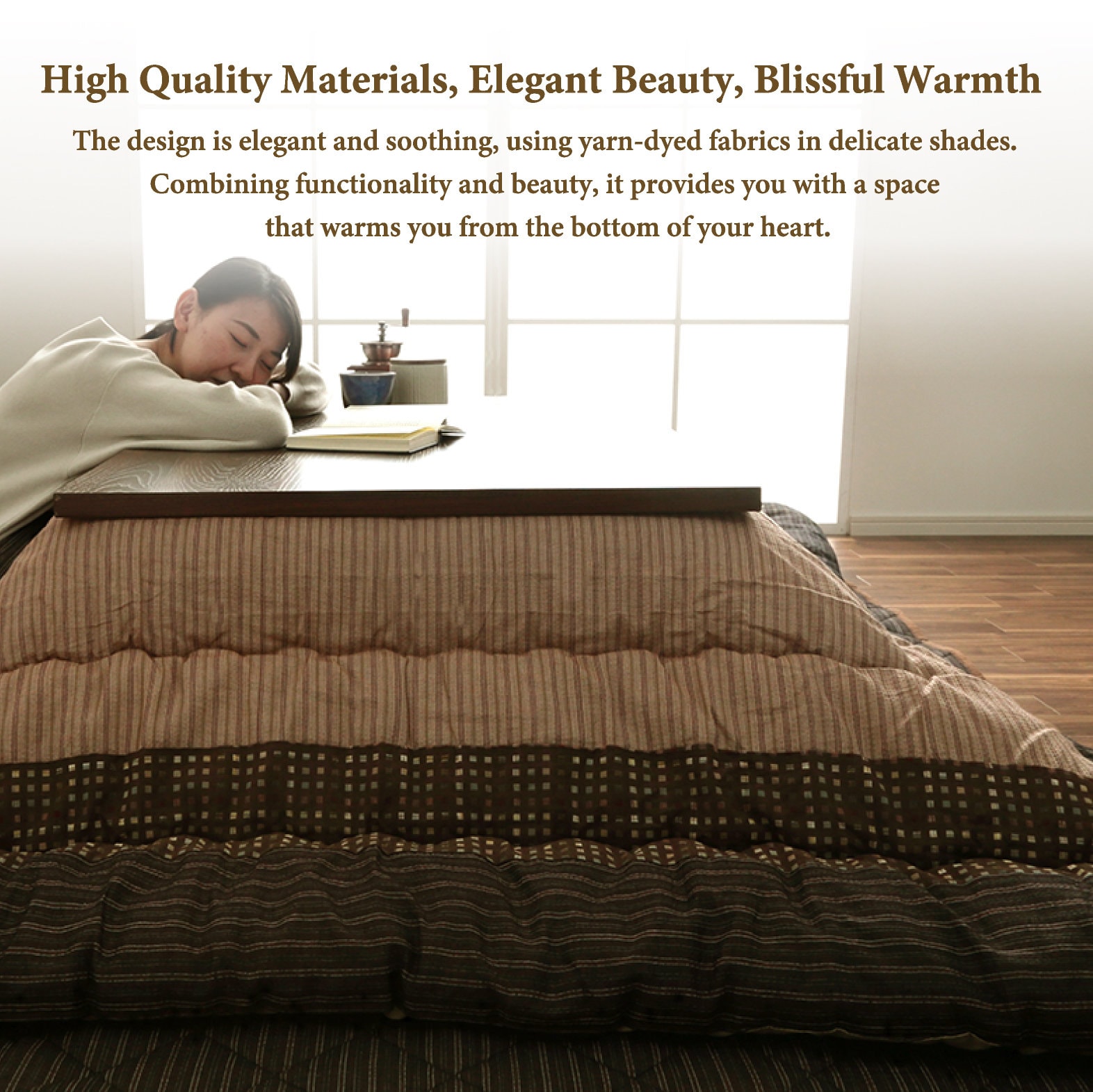 Kotatsu Futon & Mat Set Fluffy Premium Cotton Blanket Table Square ...